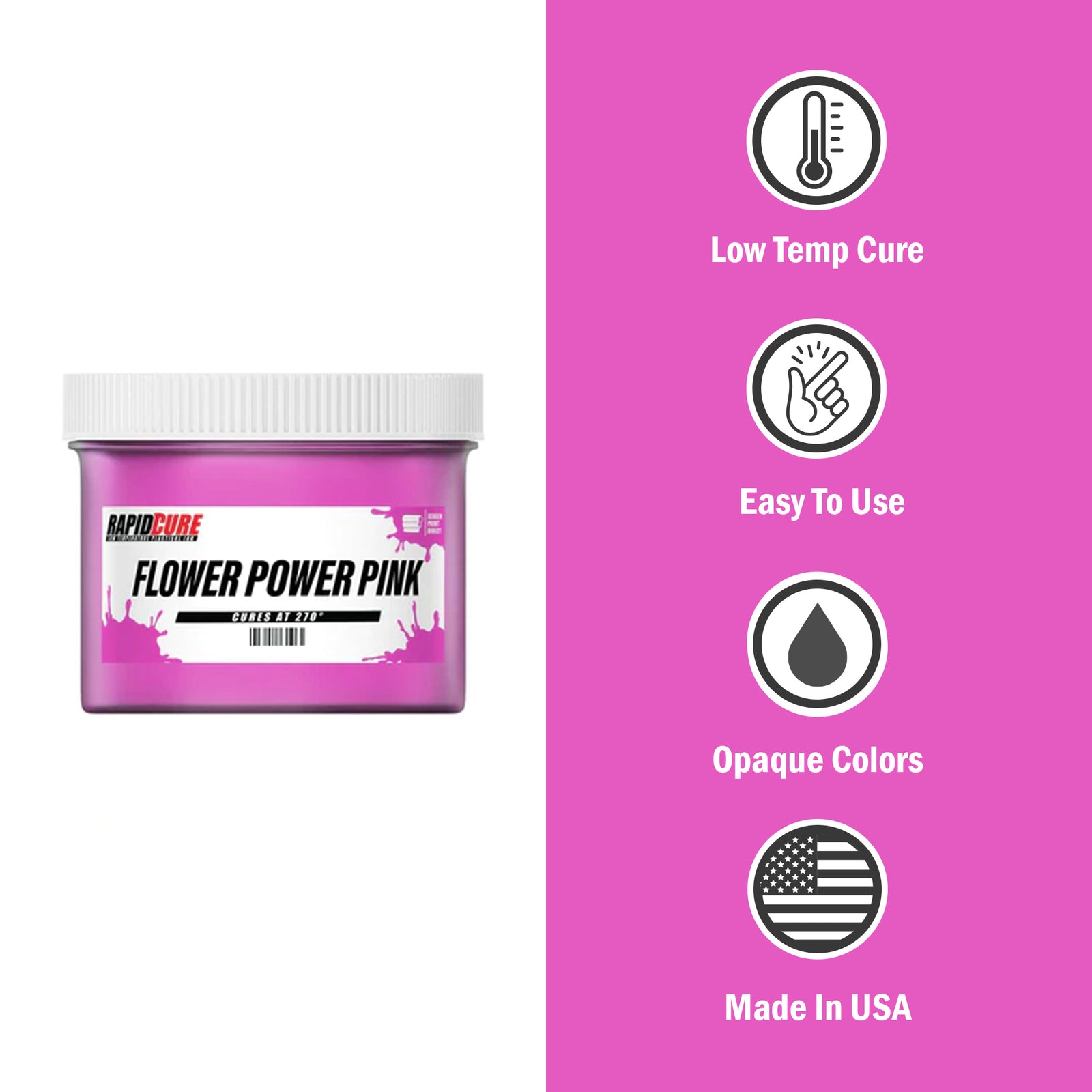 Rapid Cure Flower Power Pink Screen Printing Plastisol Ink | Screen ...