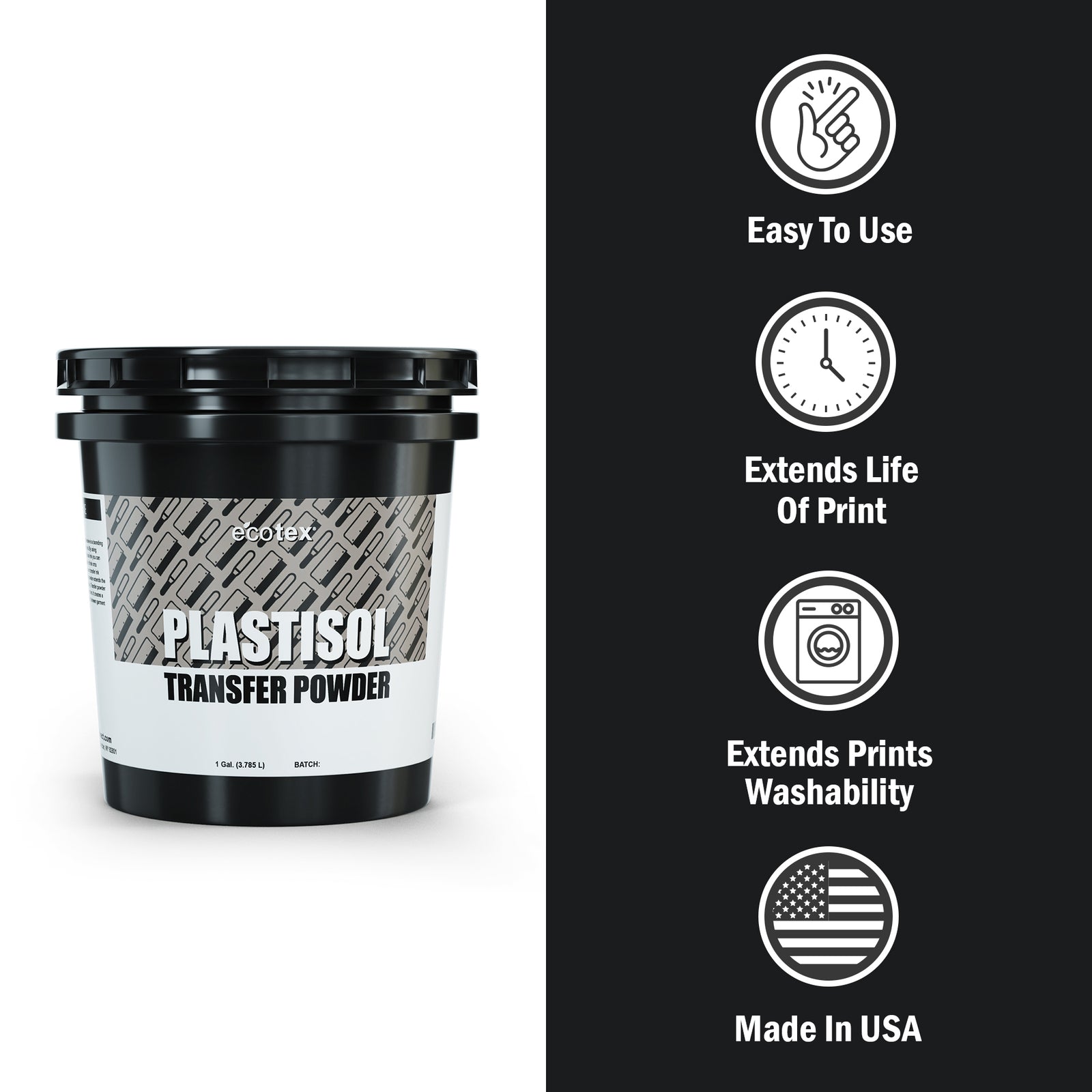 Ecotex® Screen Printing Plastisol Transfer Powder– Screen Print Direct