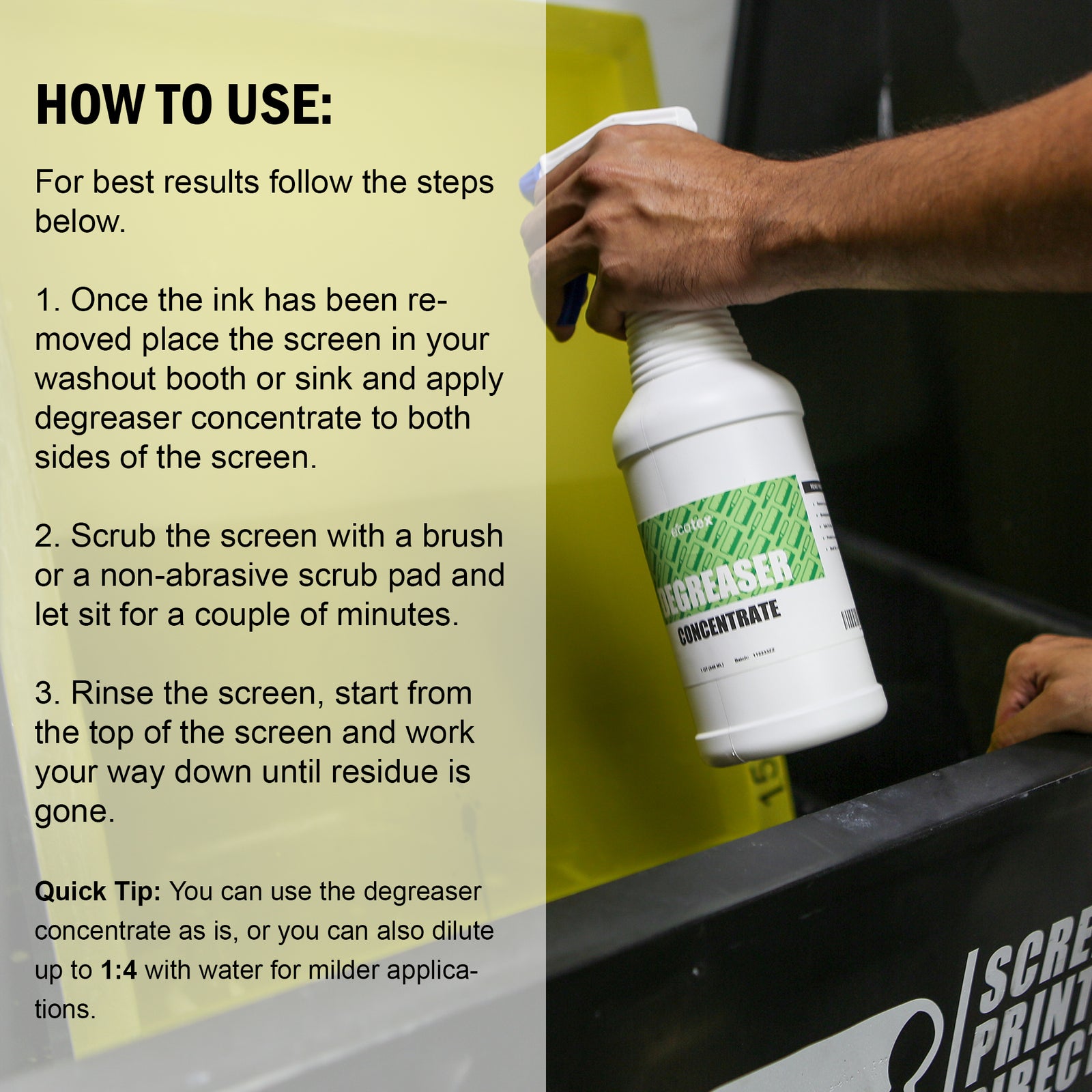 Ecotex® Screen Printing Mesh Degreaser | Screen Print Direct