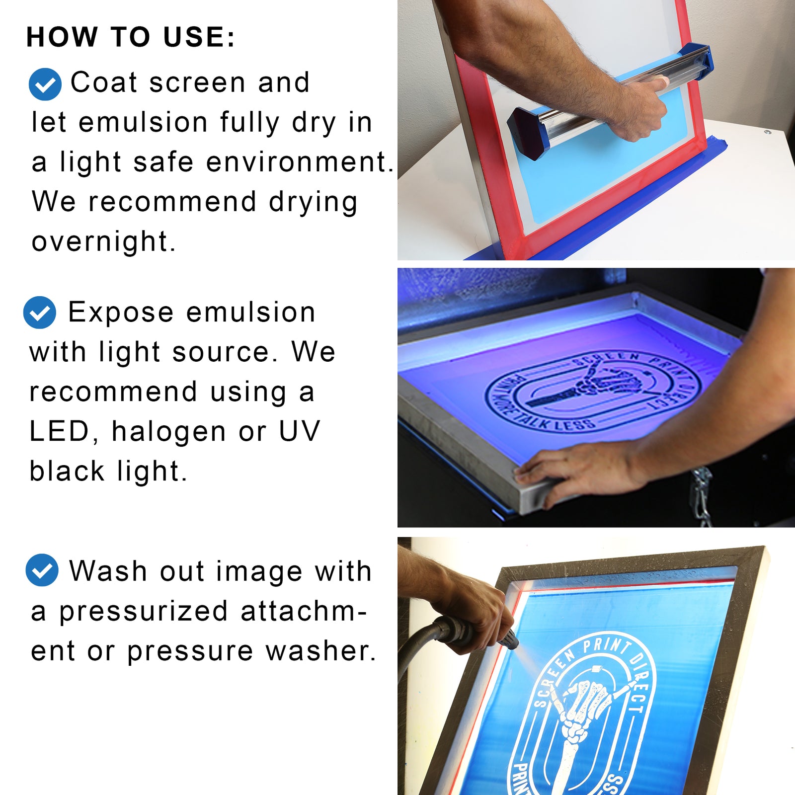 Ecotex® AP Blue Screen Printing Emulsion | Screen Print Direct