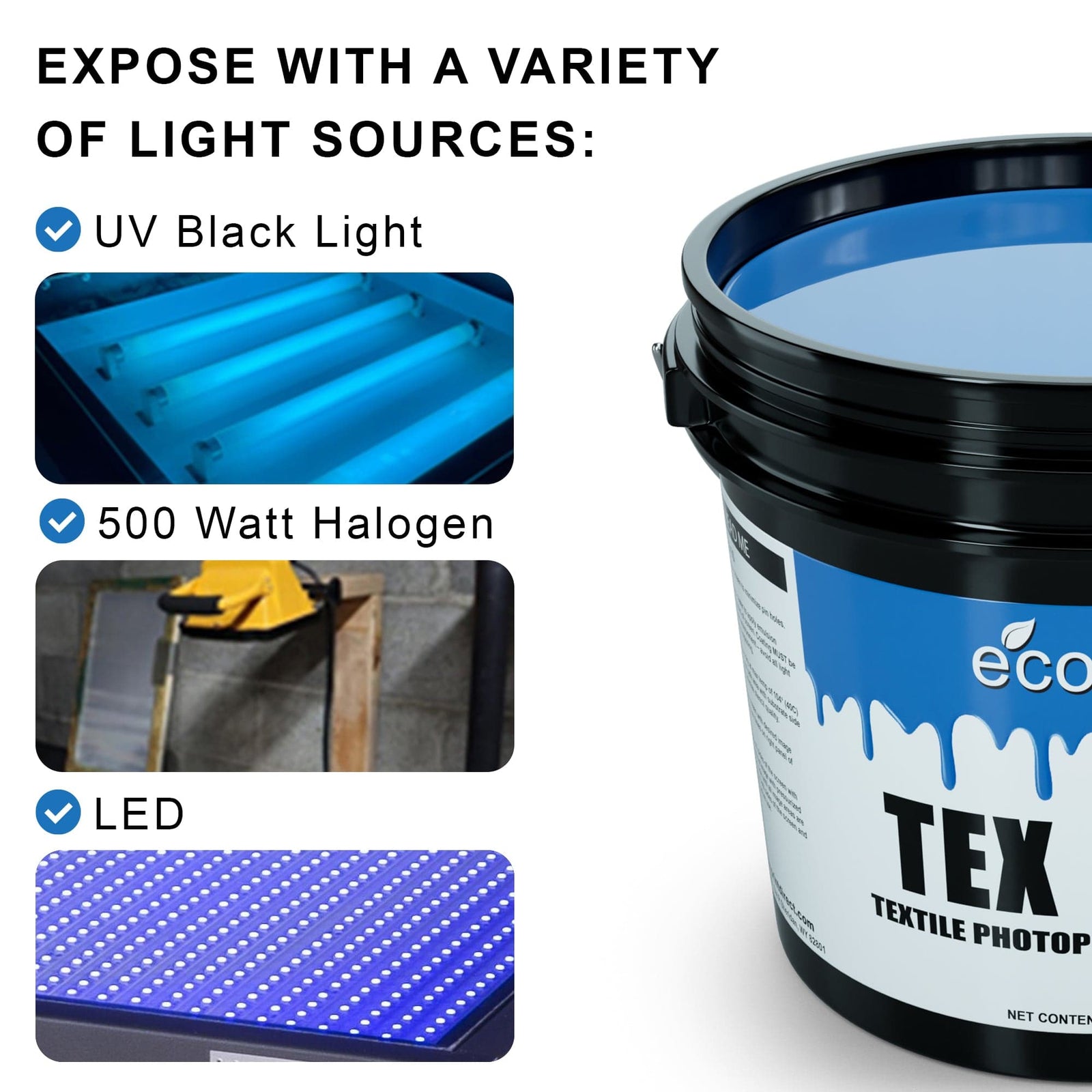Ecotex® Textile Blue Screen Printing Emulsion | Screen Print Direct
