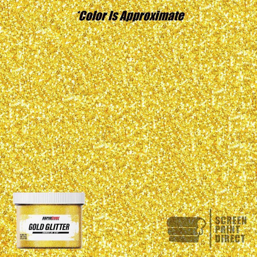 Rapid Cure Gold Glitter Screen Printing Plastisol Ink | Screen Print Direct
